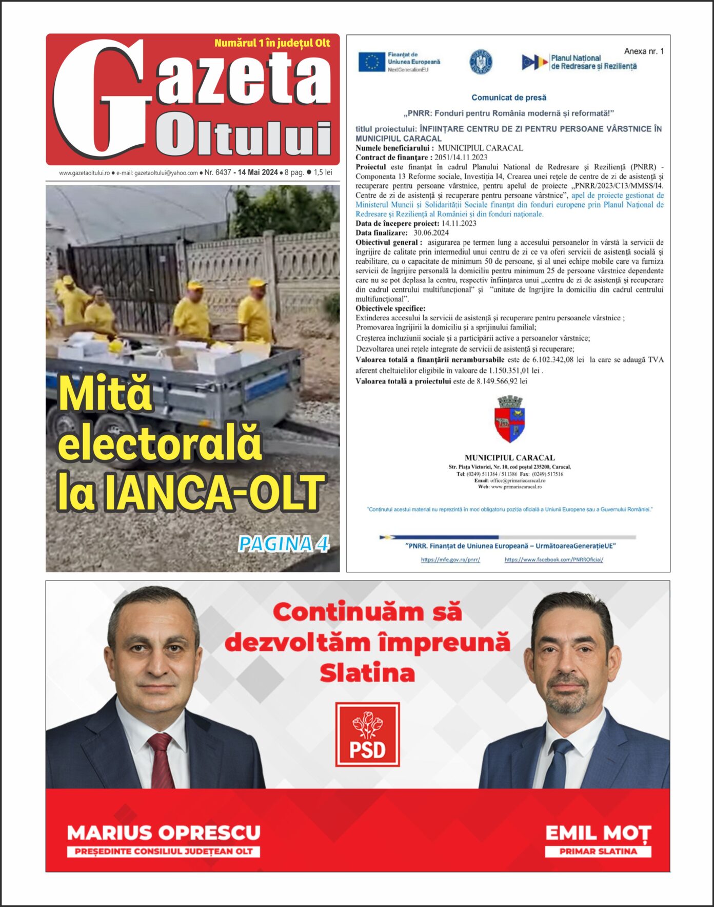 Gazeta Oltului | Numarul 1 in judetul Olt - stiri de ultima ora